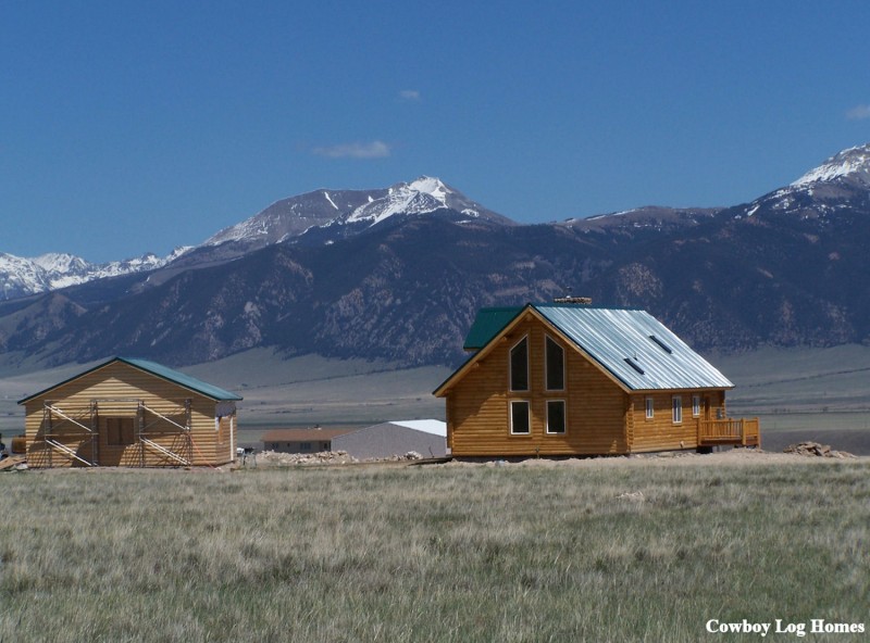 Log Cabin Side View | Cowboy Log Homes