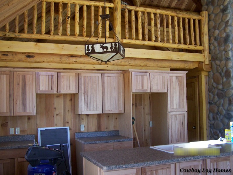 Milled Log Home Under Construction | Cowboy Log Homes