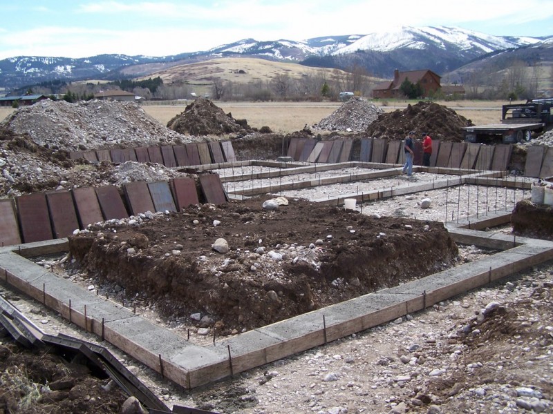 Footers of Handcrafted Log Home | Cowboy Log Homes