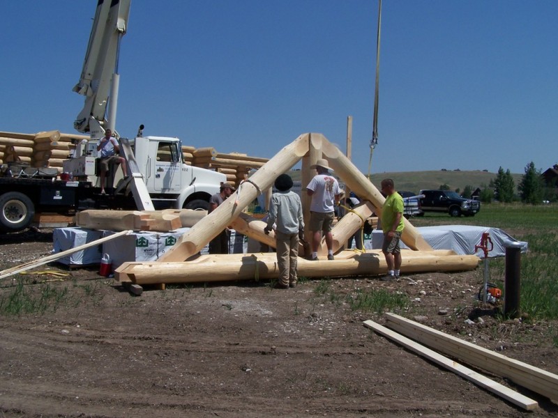 Day Two Log Shell Assembly | Cowboy Log Homes