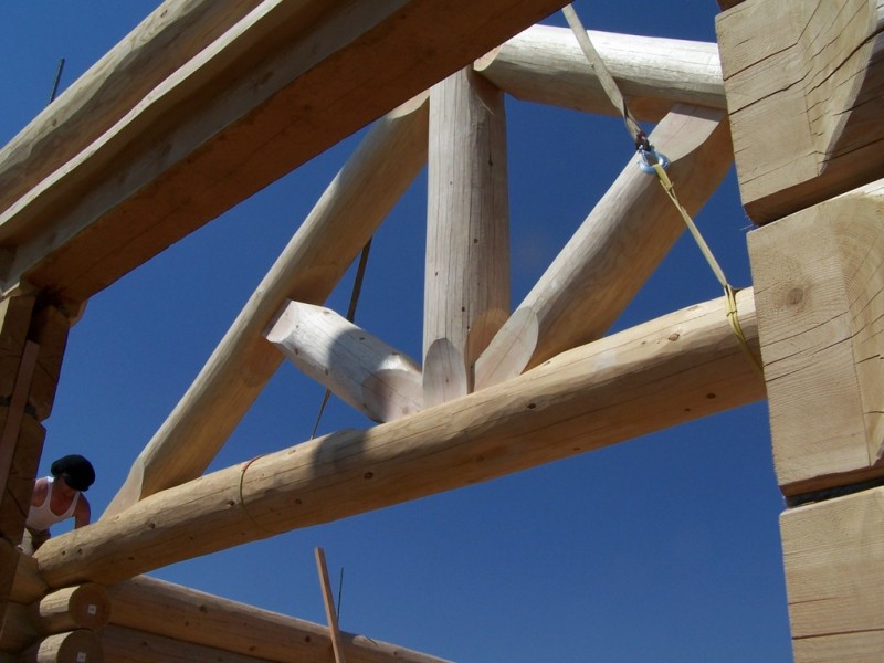 Day Two Log Shell Assembly | Cowboy Log Homes