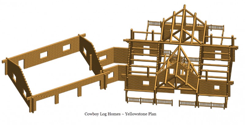 Yellowstone Floor Plan 2,350 Sq. Ft. | Cowboy Log Homes