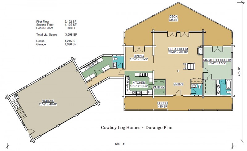 Durango 3,998 Sq. Ft. | Cowboy Log Homes
