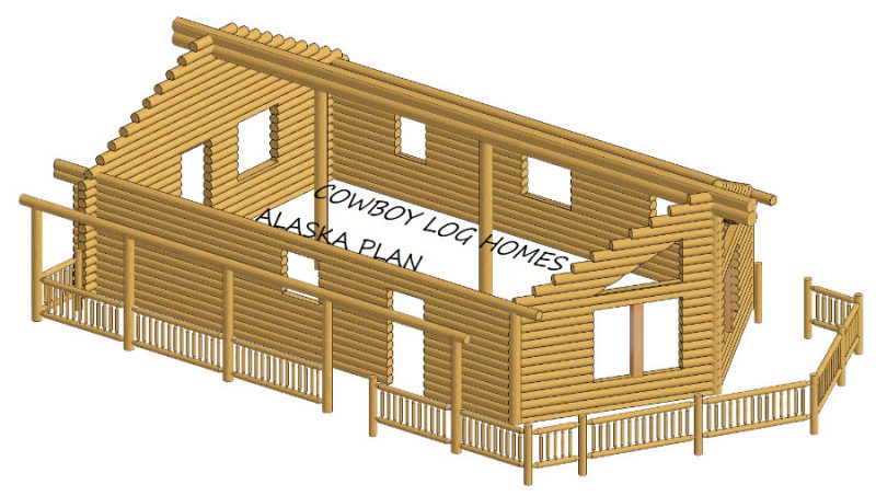 Alaska Plan 888 Sq. Ft. | Cowboy Log Homes