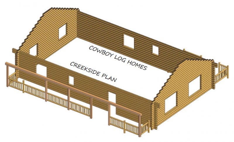 Creekside Plan 1,344 Sq. Ft. | Cowboy Log Homes