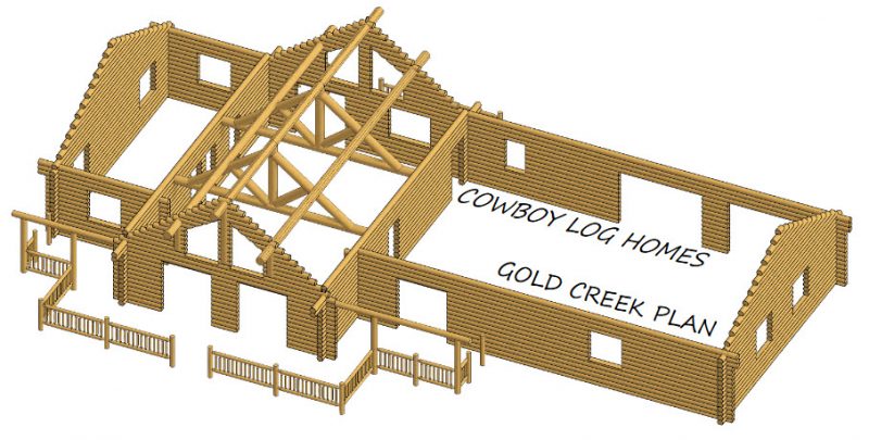 Gold Creek Plan 1,648 Sq. Ft. | Cowboy Log Homes